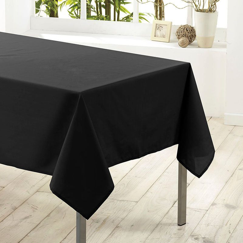 Sort dug, 140 x 300 cm | 100% polyester - nem vask | Se Mere – Voksdugen